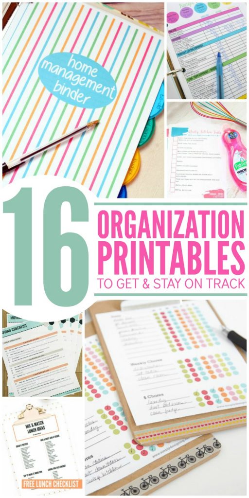 16 Free Organization Printables to Help You Get and Stay on Track